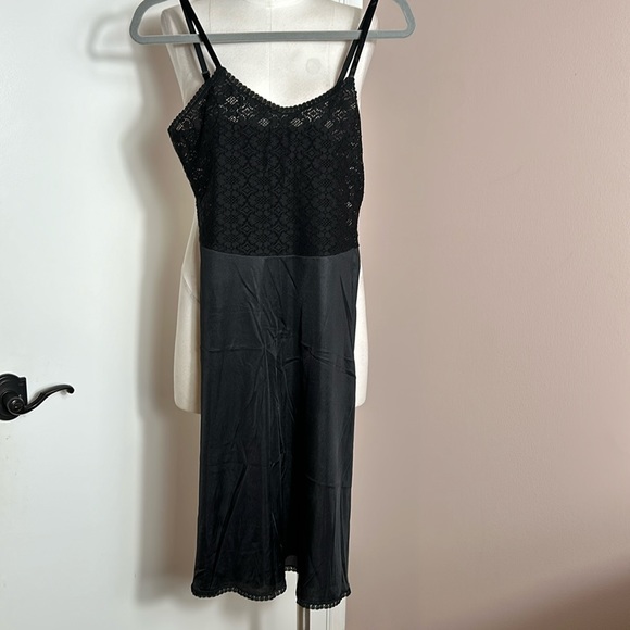 Vintage | Intimates & Sleepwear | Vintage Black Lace Polyester Or Nylon ...
